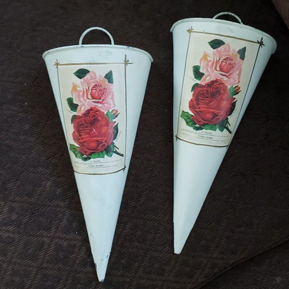 Wall Decor | Metal Wall Hanging Containers For Flowersetc | Poshmark